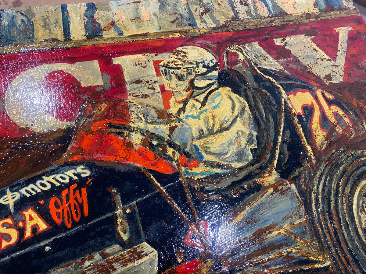 Bob Tattersall Fine Art Original Painting by Ron Burton – Speedway Star